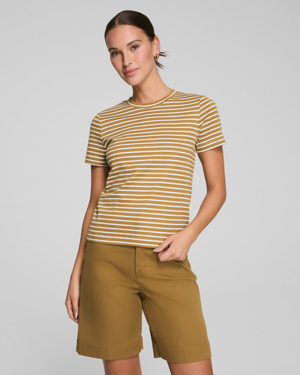Spanx Cotton Crewneck Tee in Flax Stripe – Poppy's of Atlanta