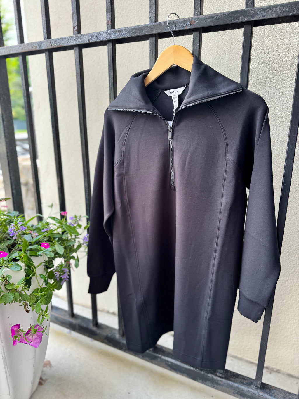 Spanx AirEssentials Half-Zip Dress in Very Black – Poppy's of Atlanta