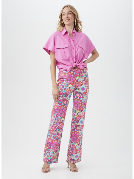 Trina Turk Vara Top in Piazza Pink – Poppy's of Atlanta