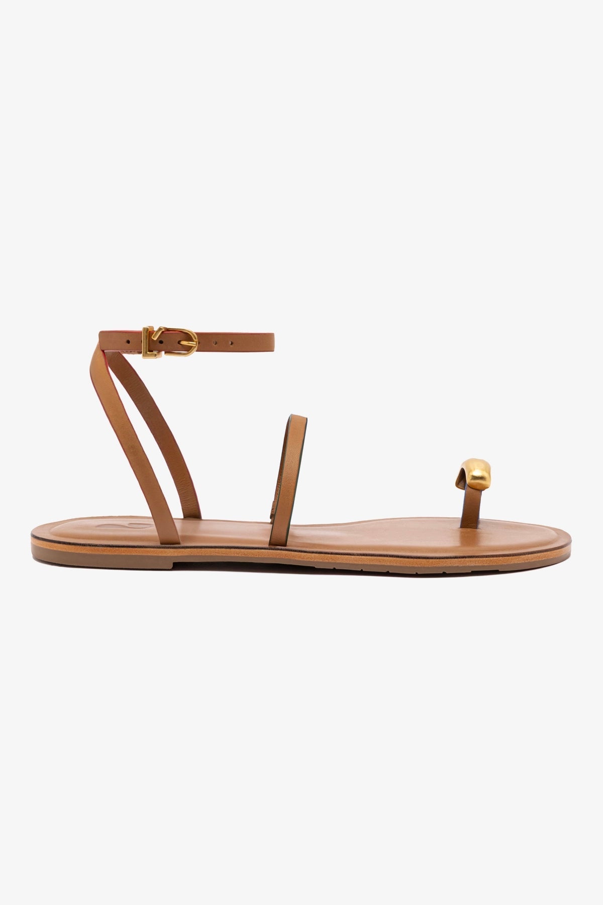 Larroude Biarritz Flat Sandal in Light Caramel Leather – Poppy's of Atlanta