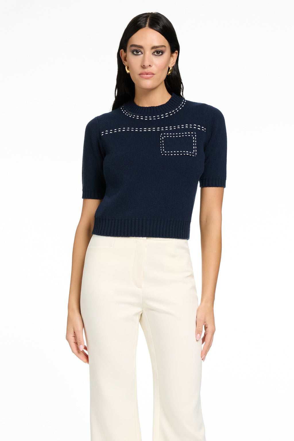 Toccin Kelly Pocket Tee in Outerspace/Ivory – Poppy's of Atlanta