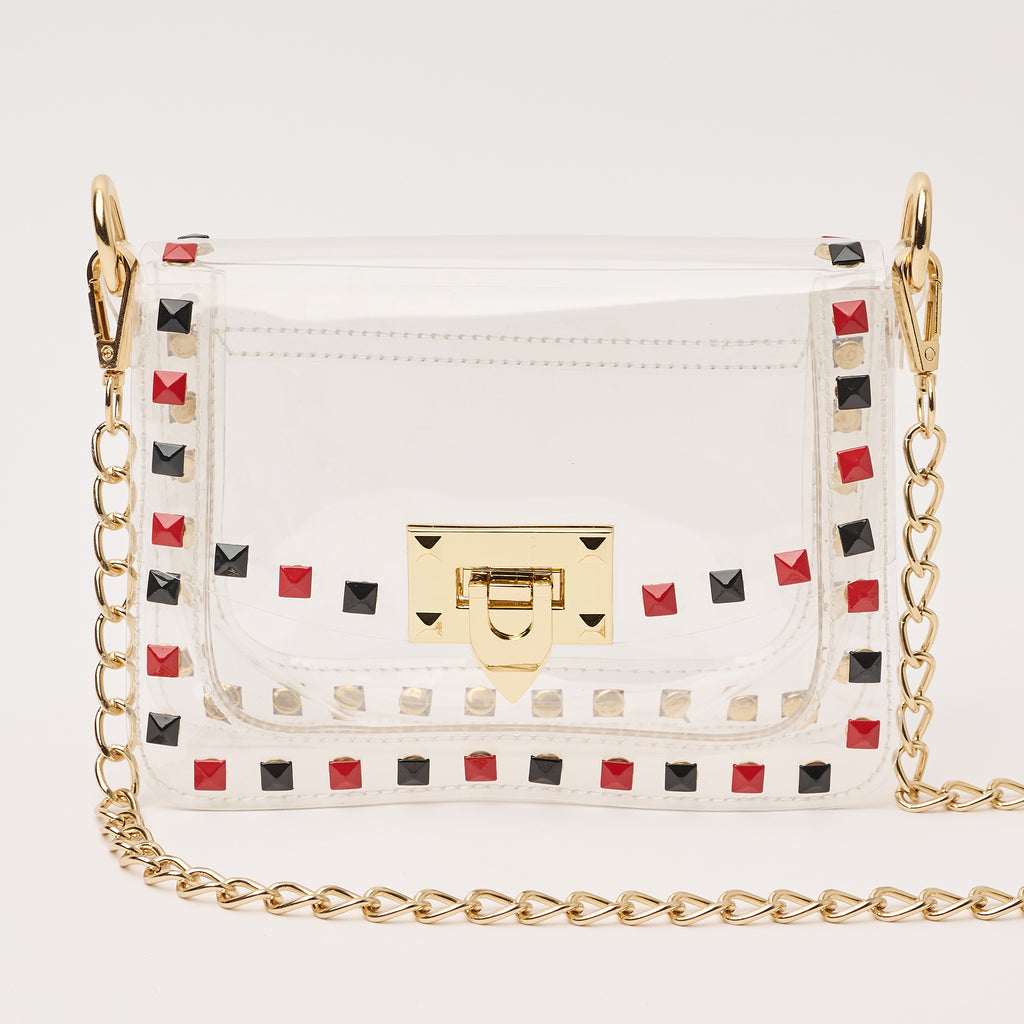 Clearly Handbags Jackie Clear Handbag in Black/Red – Poppy's of Atlanta