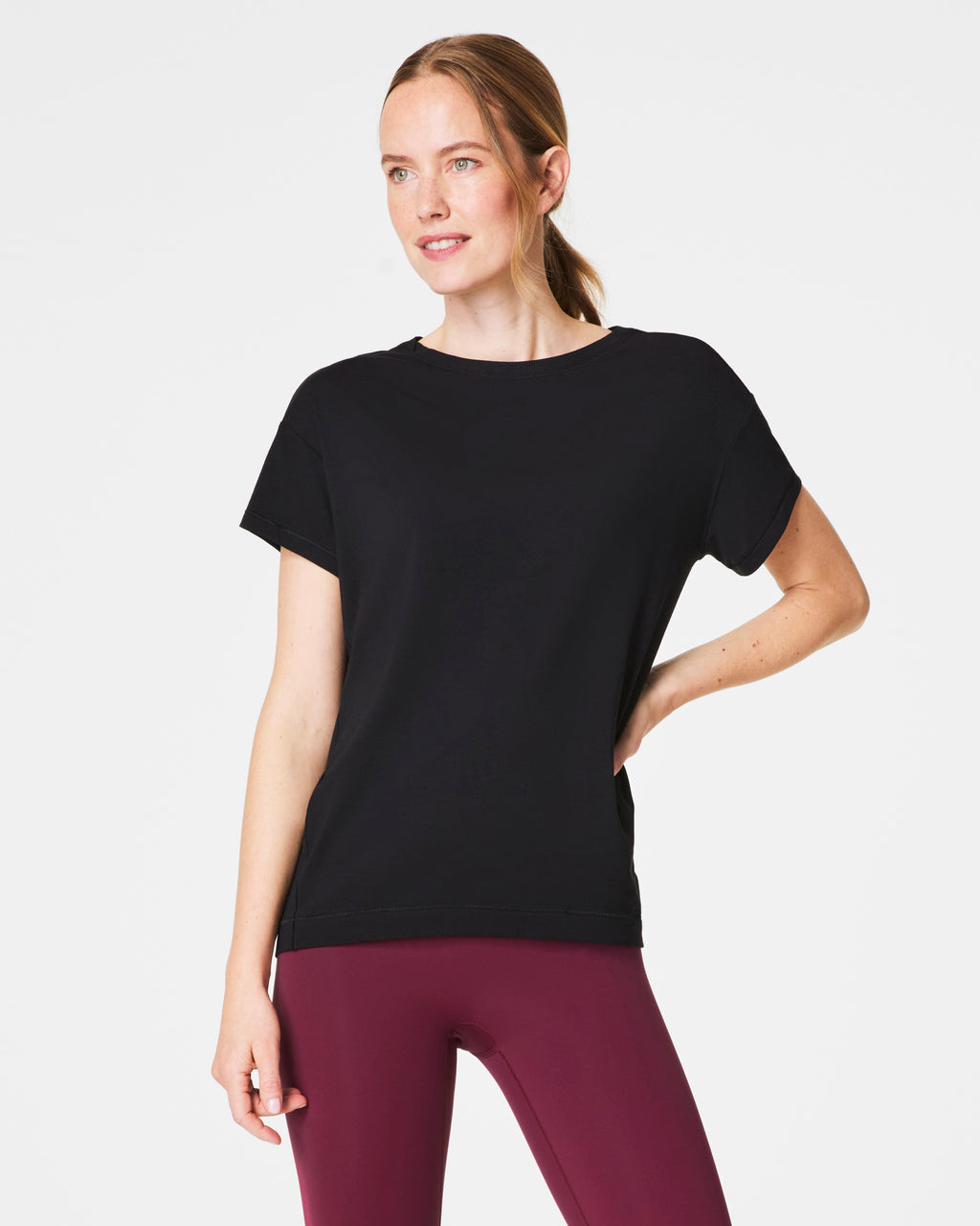 Spanx AirEssentials Flow T-Shirt in Very Black – Poppy's of Atlanta