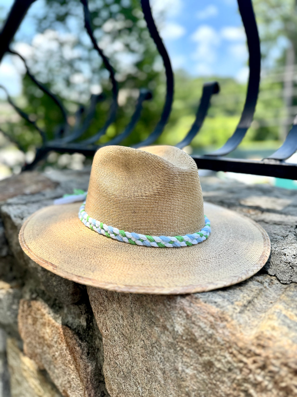 Tipsy Threads Boracay Braid Trimmed Hat in Green/Blue – Poppy's of Atlanta